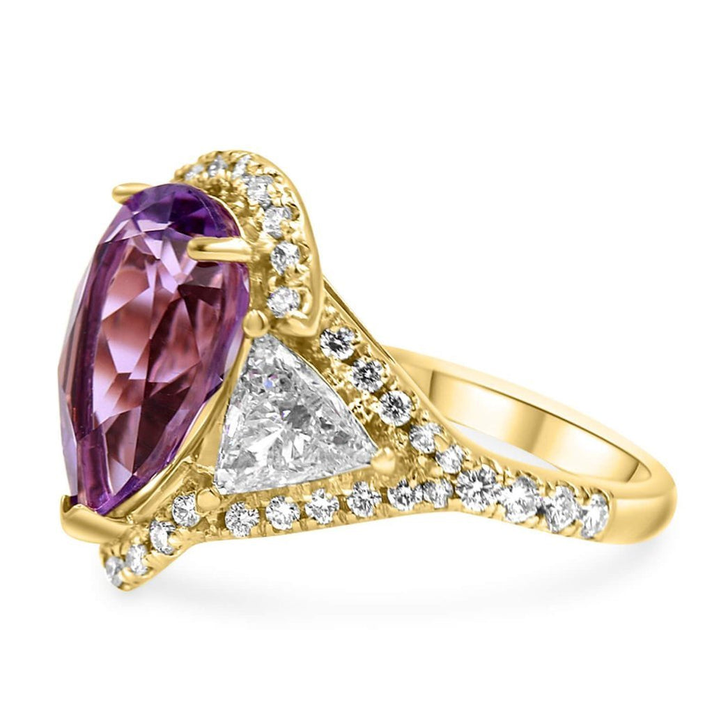 JENNIFER | Pear Shape Double Trillion Halo Engagement Ring | Diamond ...