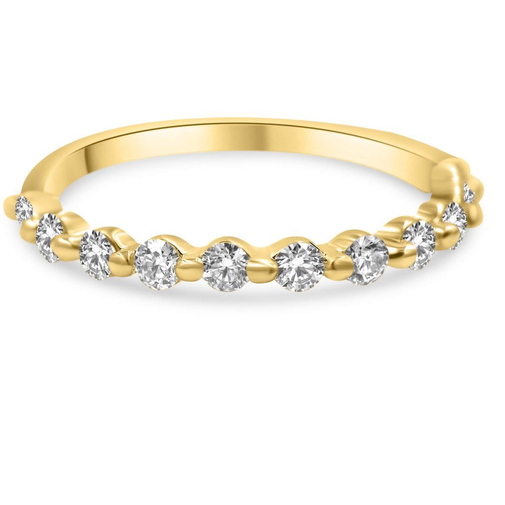 Julie Diamond Wedding Band In 14K Gold| Diamond Daughters