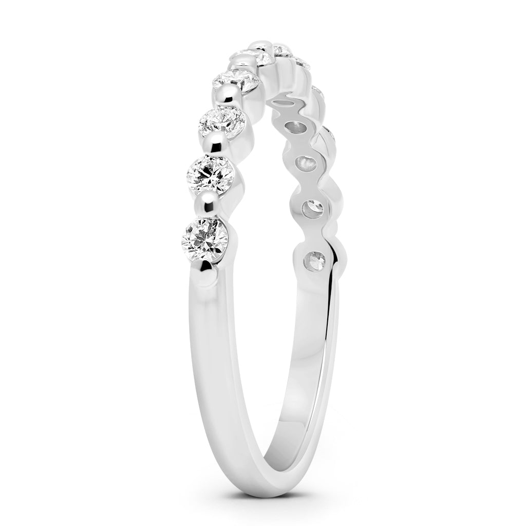 Julie Diamond Wedding Band In 14K Gold| Diamond Daughters