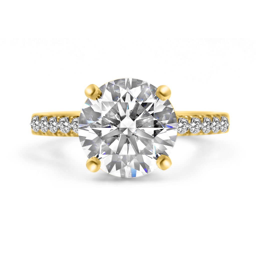 Round Moissanite Engagement Ring | Diamond Daughters
